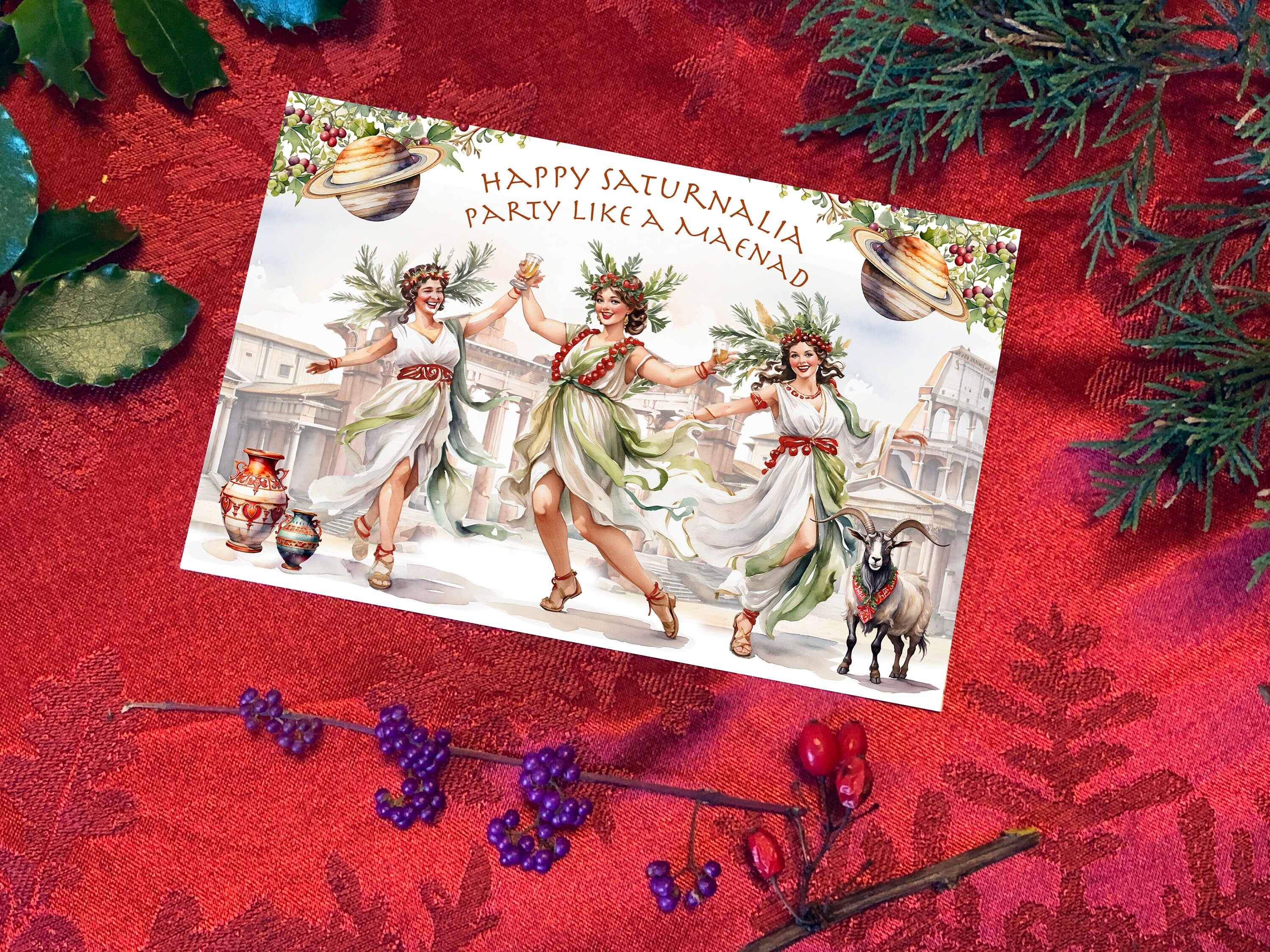 Saturnalia Toga Party Holiday Postcards/Greeting Cards, Exclusively De ...