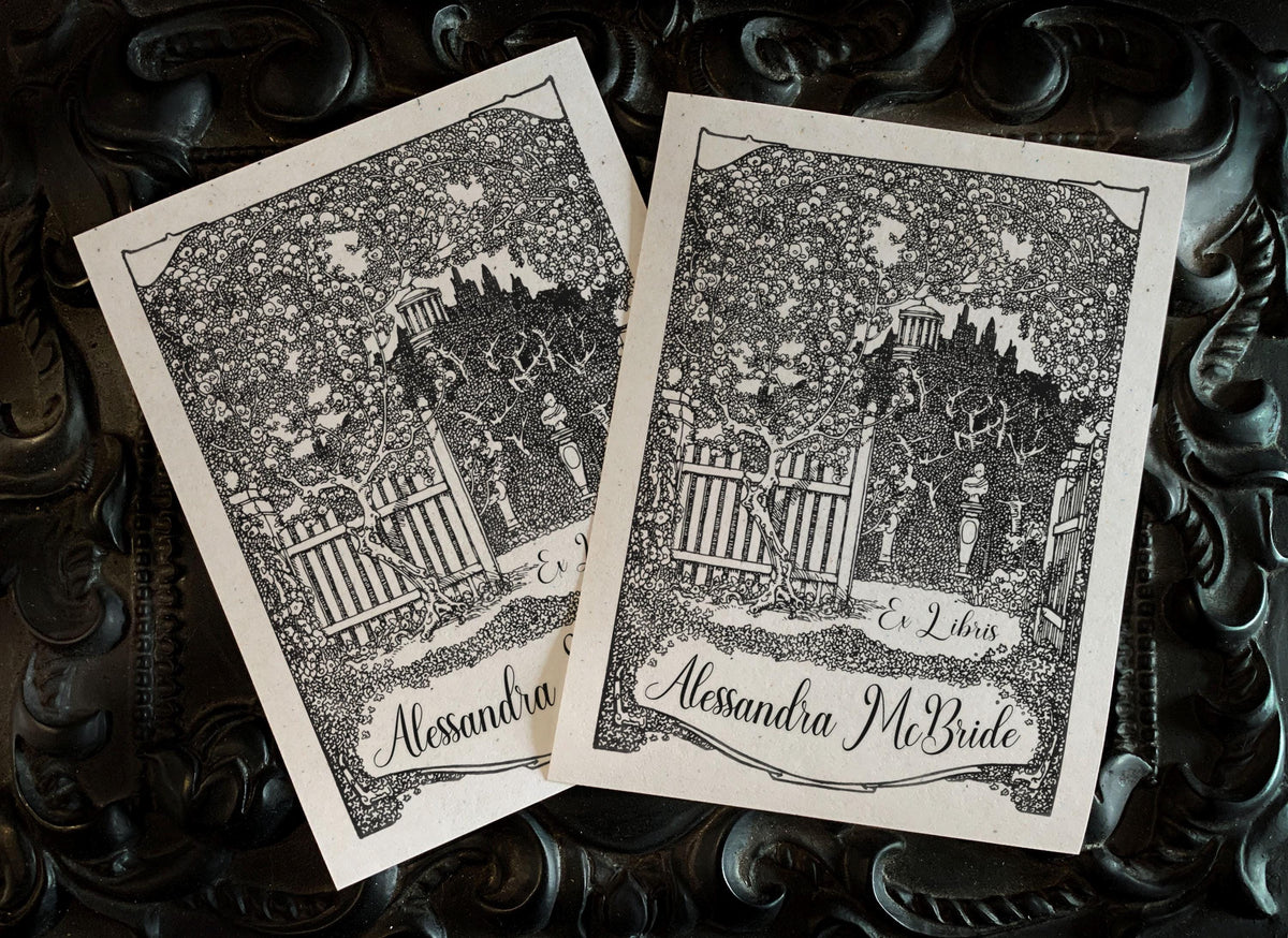 Through the Orchard, Personalized Ex-Libris Bookplates, Crafted on Tra ...