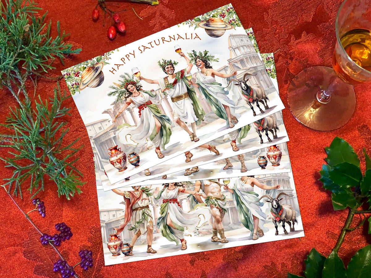 Saturnalia Toga Party Holiday Postcards/Greeting Cards, Exclusively De ...