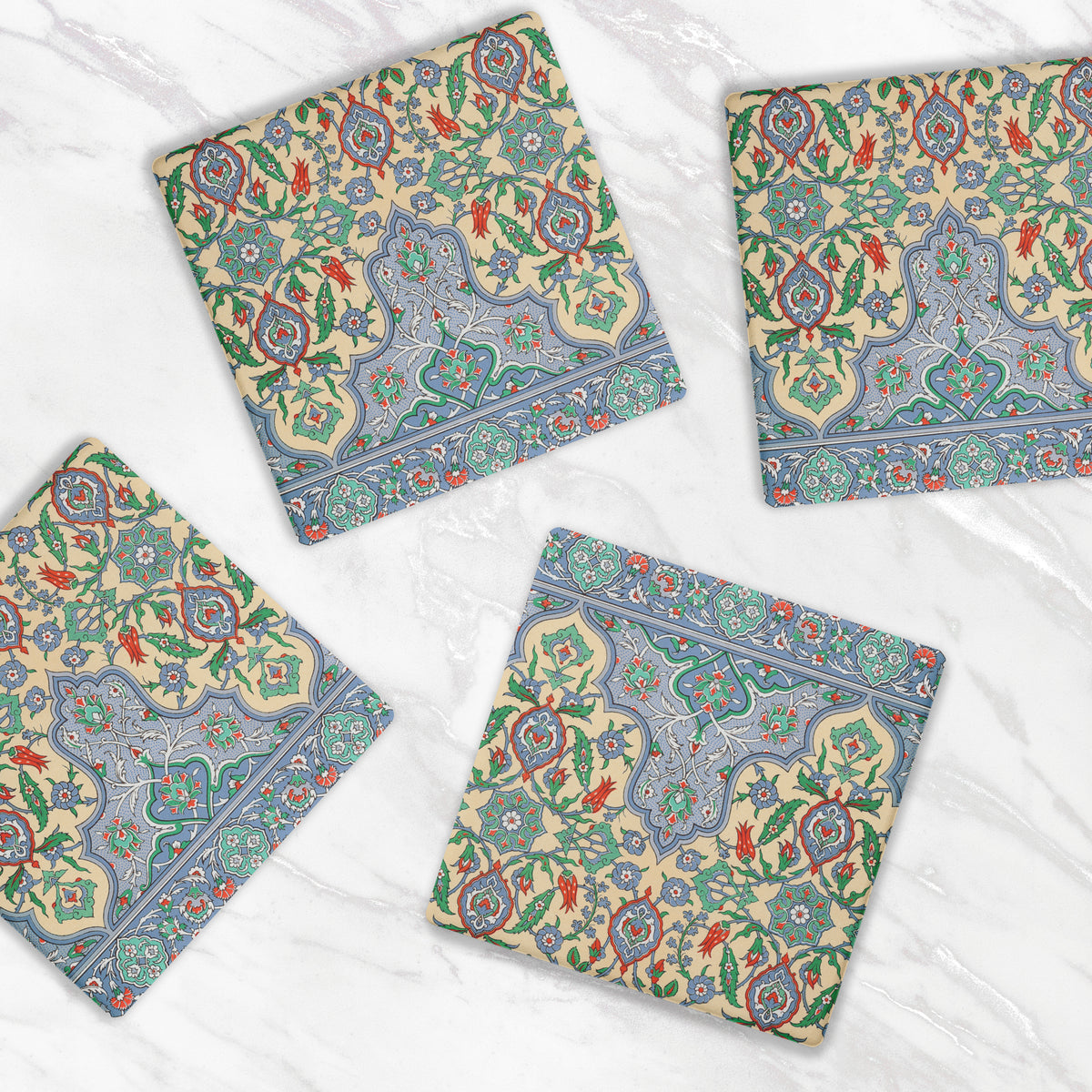 Alhambra, Drink Coasters, Made from Stone with a Cork Backing, Set of ...