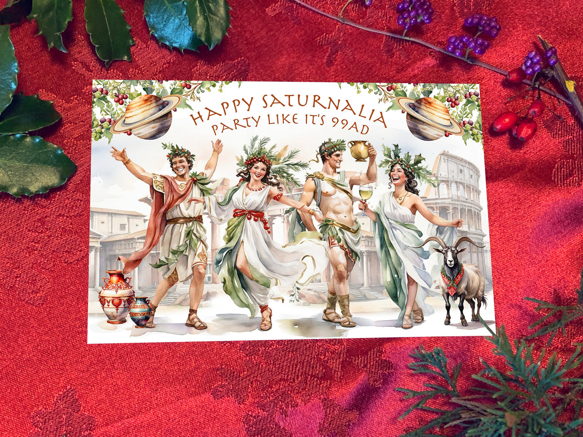 Saturnalia Toga Party Holiday Postcards/Greeting Cards, Exclusively De ...