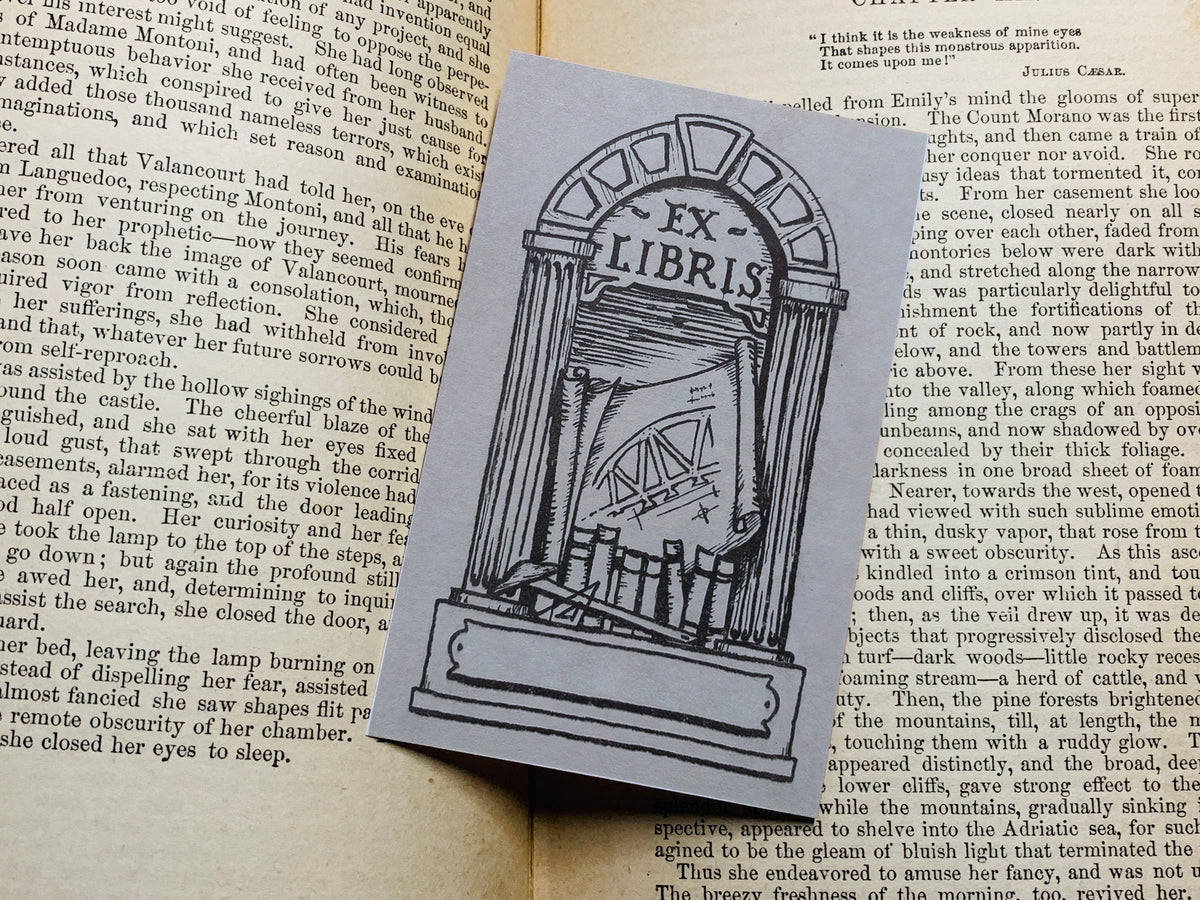 Architectural Arch, Personalized Ex-Libris Bookplates, Crafted on Trad ...