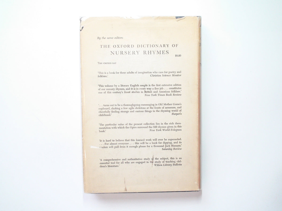 The Oxford Nursery Rhyme Book, Iona and Peter Opie, Illustrated, 1st E ...