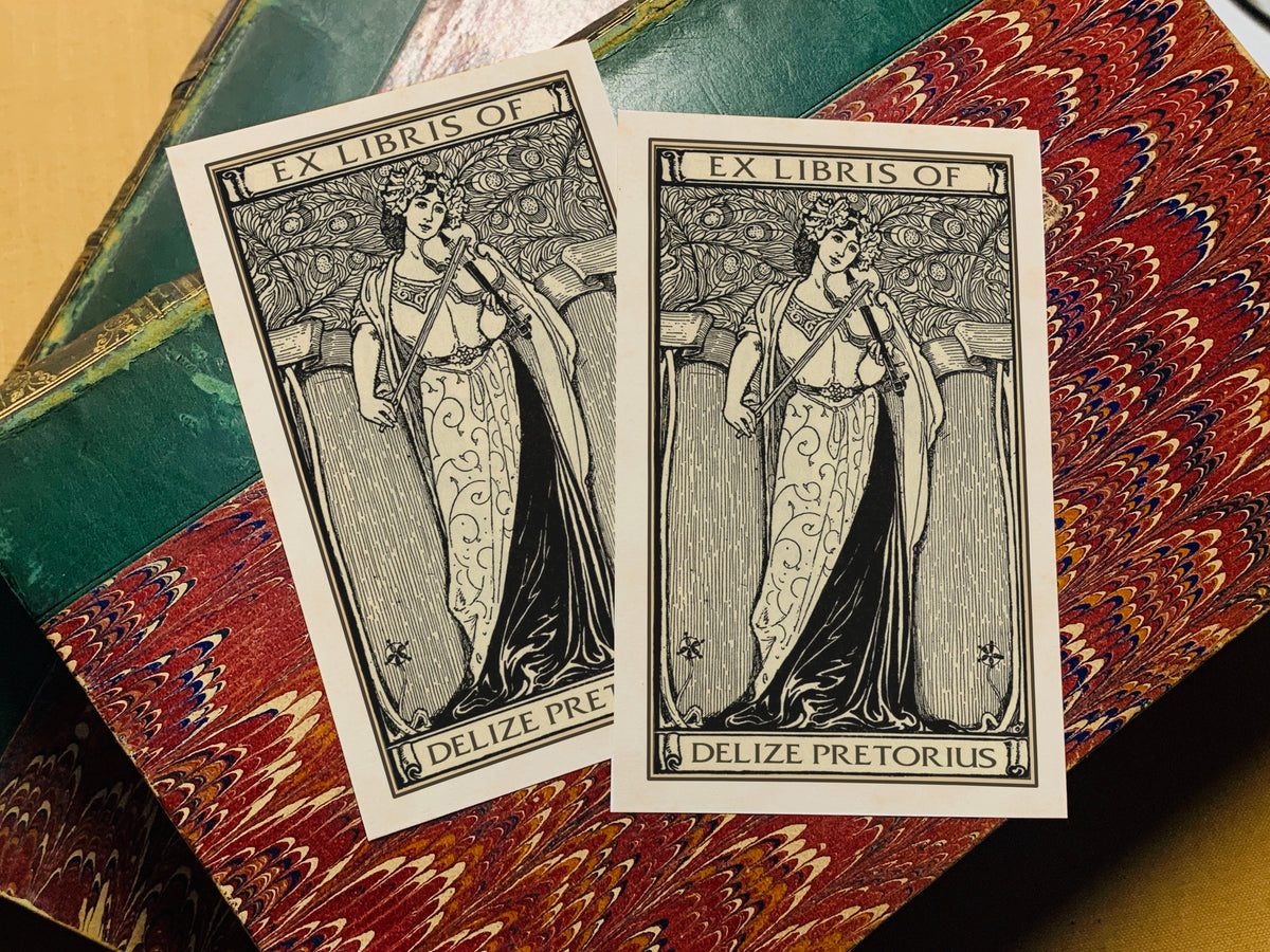 Musician, Personalized Ex-Libris Bookplates, Crafted on Traditional Gu ...