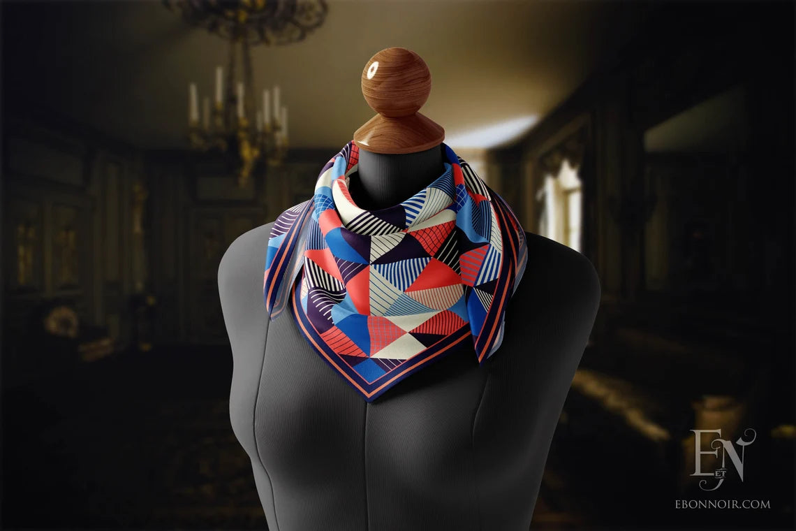 Mod Triangles, Luxurious Square Scarf/Wrap/Boho Shawl, Made to Order ...